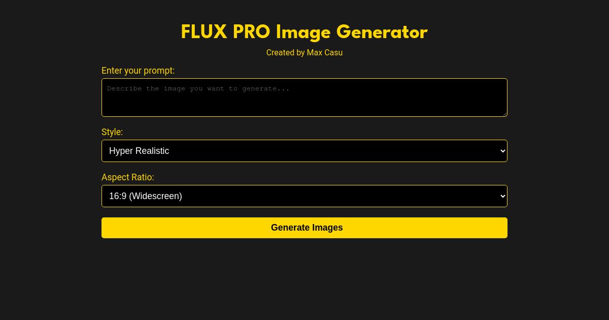 FLUX PRO Image Generator