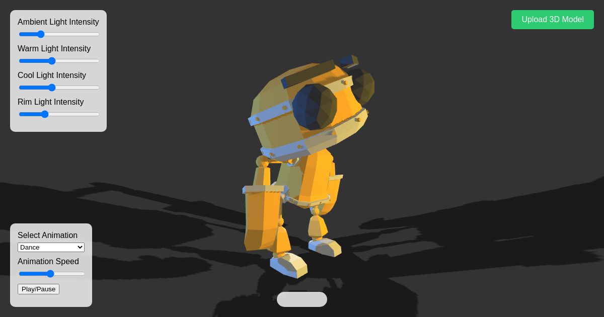 3D Model Viewer with Elevated Model Position