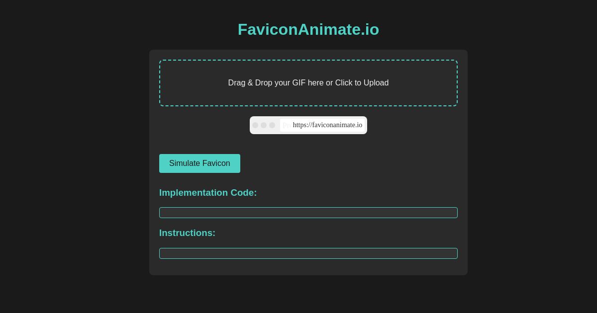 FaviconAnimate.io - Animated Favicon Generator