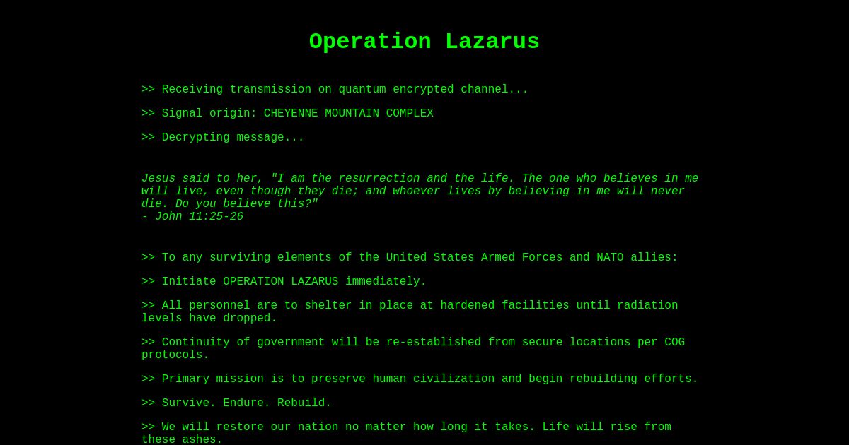 Operation Lazarus