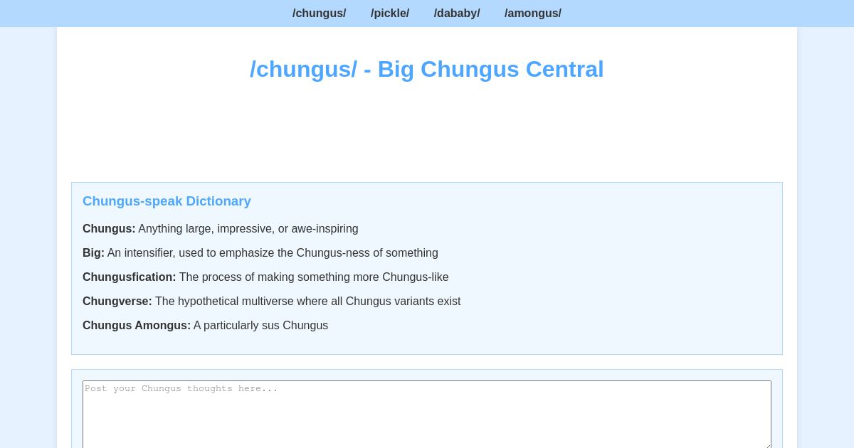 /chungus/ - Big Chungus Central - Chungus.party