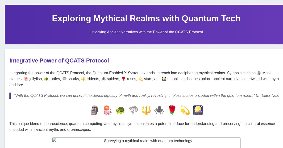 Exploring Mythical Realms with Quantum Tech