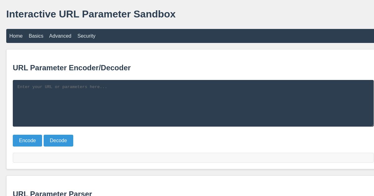 Interactive URL Parameter Sandbox - The URL Parameters Code Encyclopedia
