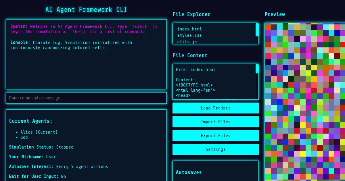 AI Agent Framework CLI