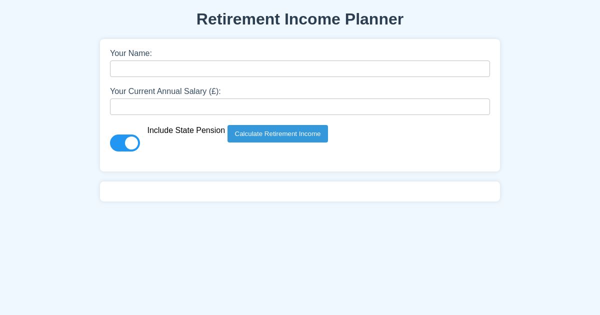 Retirement Income Planner - PLSA Standards