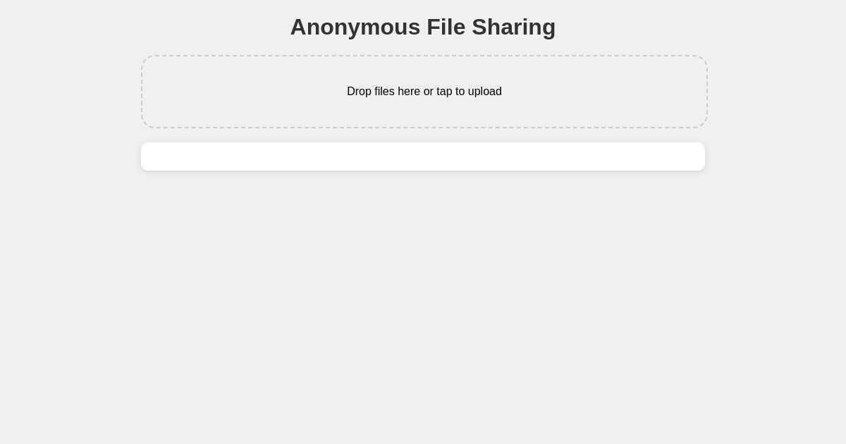 Anonymous File Sharing