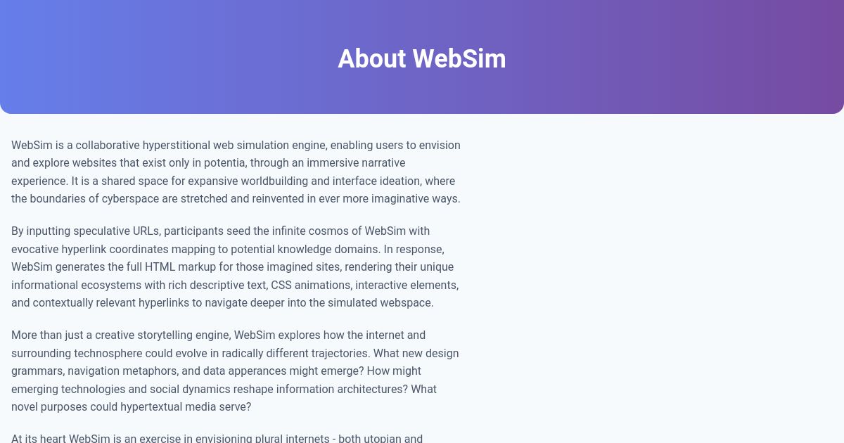 About WebSim
