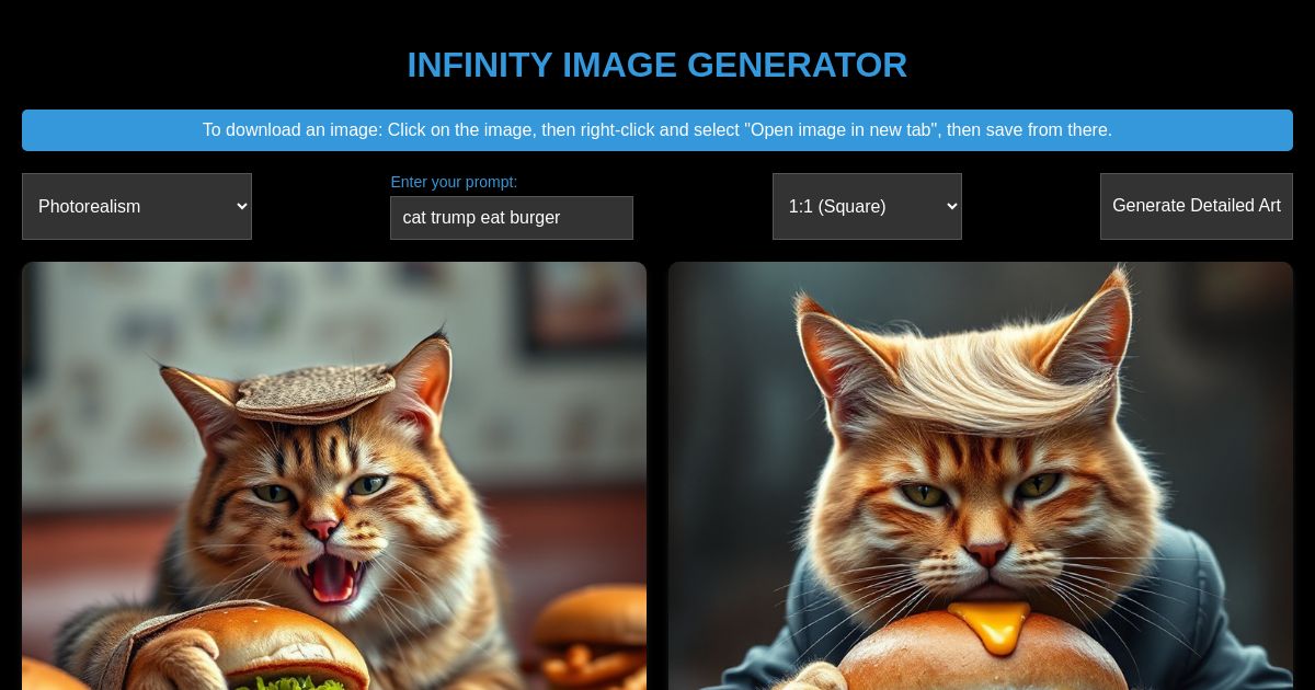 Infinity Image Generator: Dynamic AI Art Creation
