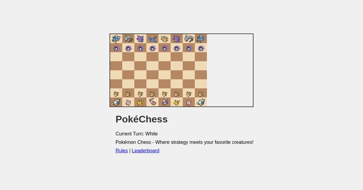 PokéChess - Pokémon-Themed Chess Game
