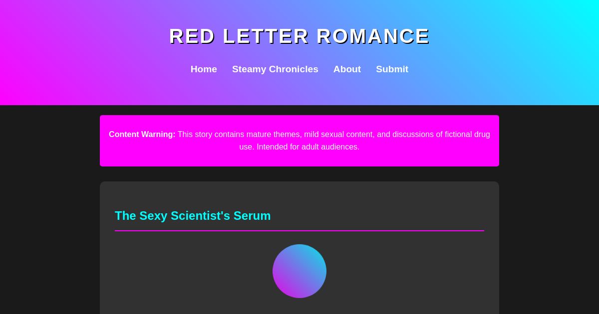 The Sexy Scientist's Serum - Red Letter Romance