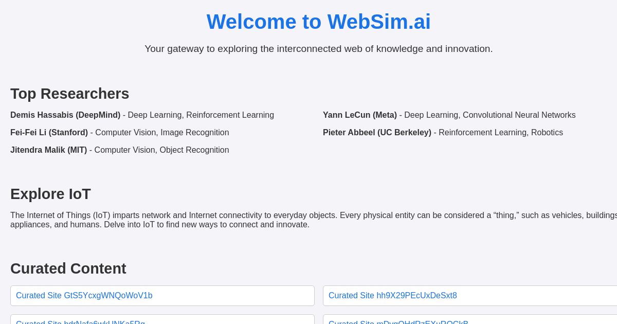 WebSim AI Resources