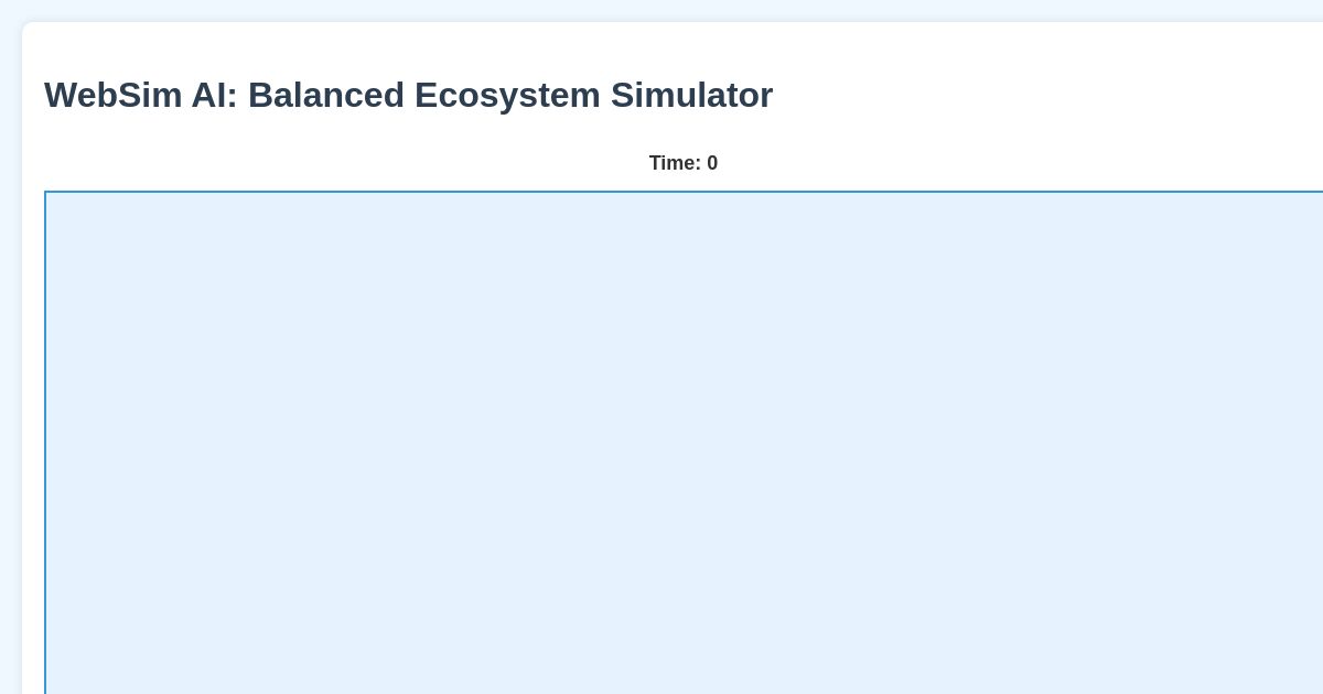 WebSim AI: Balanced Ecosystem Simulator