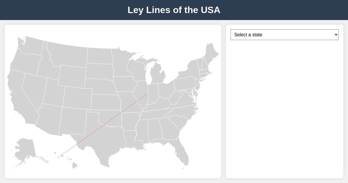 Ley Lines of the USA - Interactive Explorer