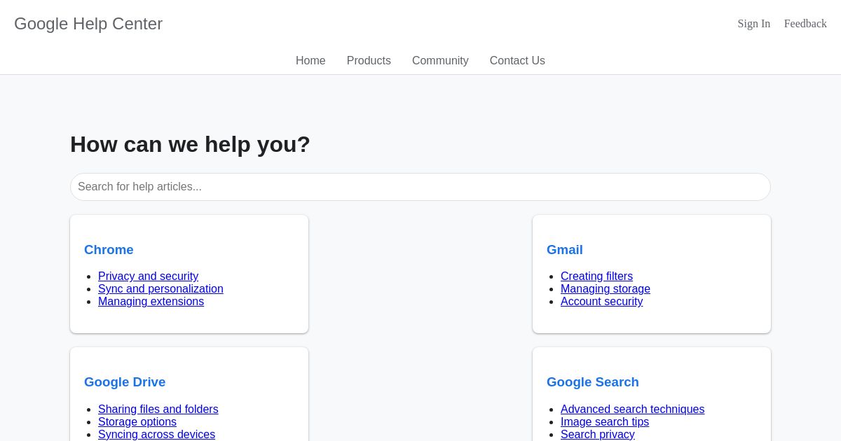 Google Help Center - Your Guide to Google Products