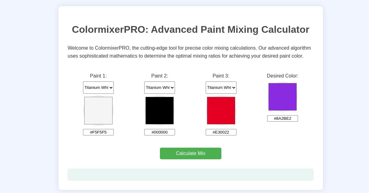 ColormixerPRO: Advanced Paint Mixing Calculator