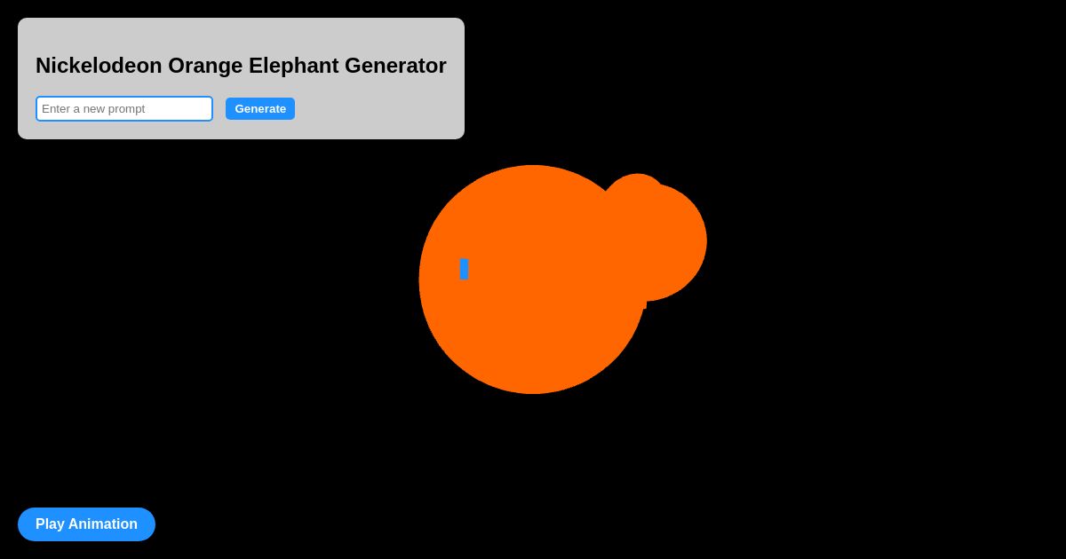 AI Animation Generator - Nickelodeon Orange Elephant