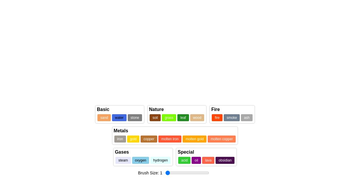 SandboxEl - Advanced Element Sandbox with Molten Metals