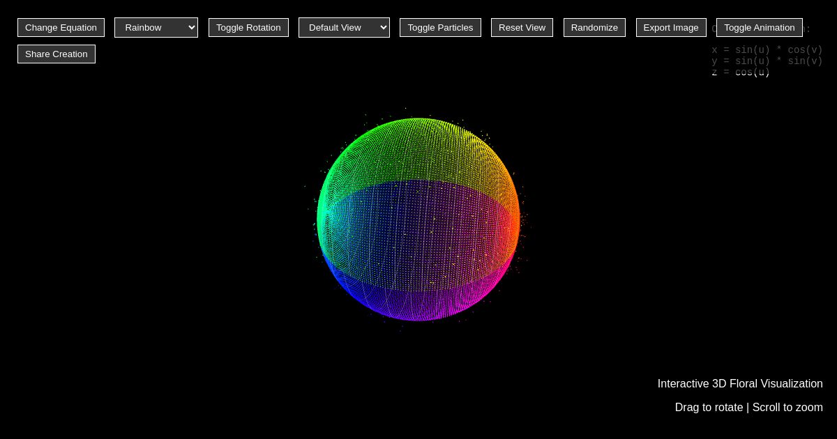 Interactive 3D Floral Visualization