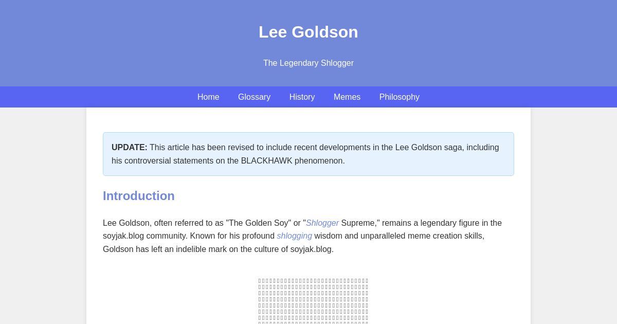 Lee Goldson - Soyjak Wiki st