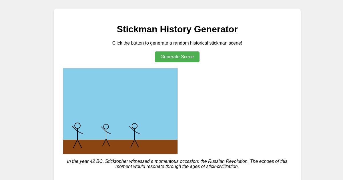 Stickman History Generator