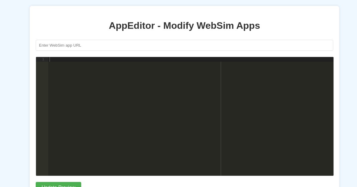 AppEditor - Modify WebSim Apps