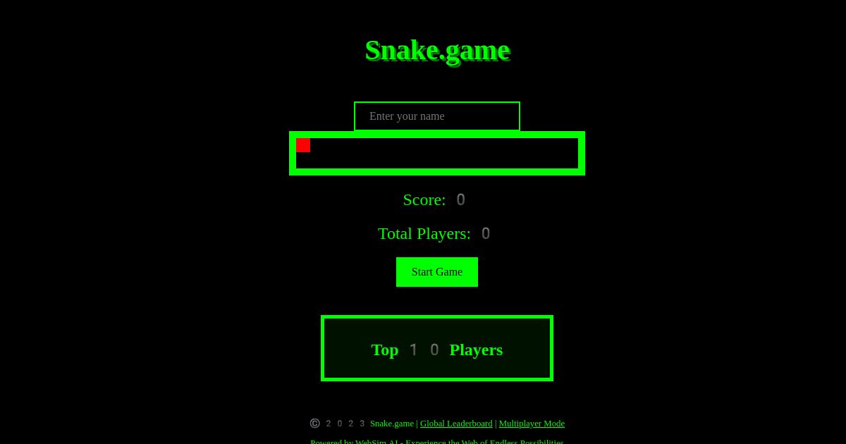 Snake.game - The Ultimate Retro Gaming Experience