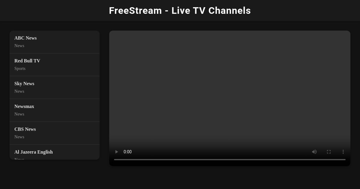 FreeStream - Live TV Channels s