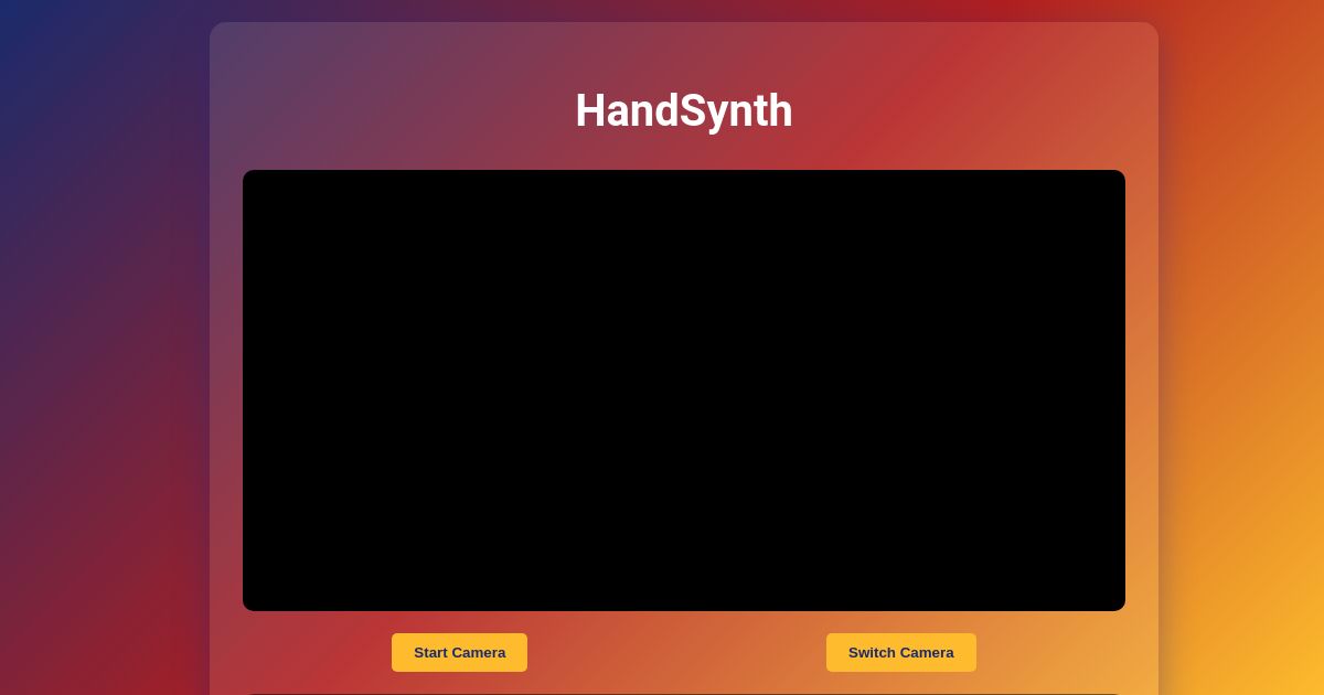 HandSynth - Play Music with Hand Gestures