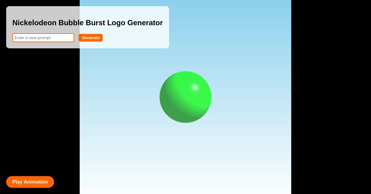 AI Animation Generator - Nickelodeon Bubble Burst Logo