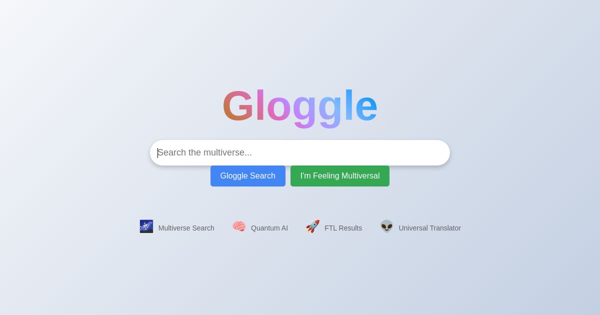 Gloggle - The Multiverse Search Engine