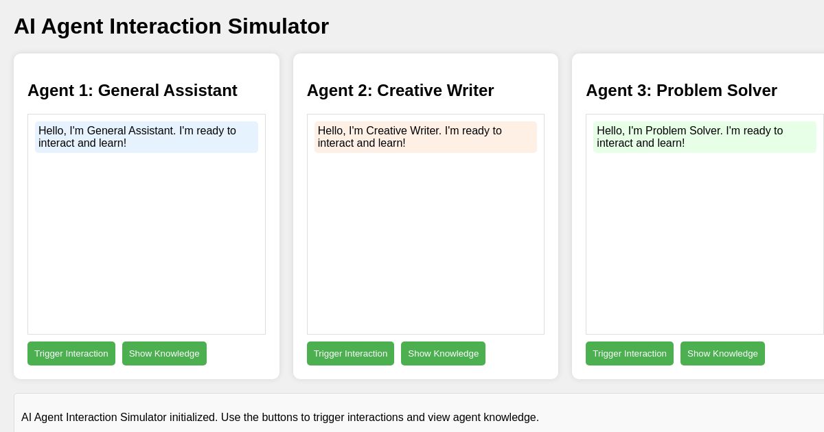 AI Agent Interaction Simulator