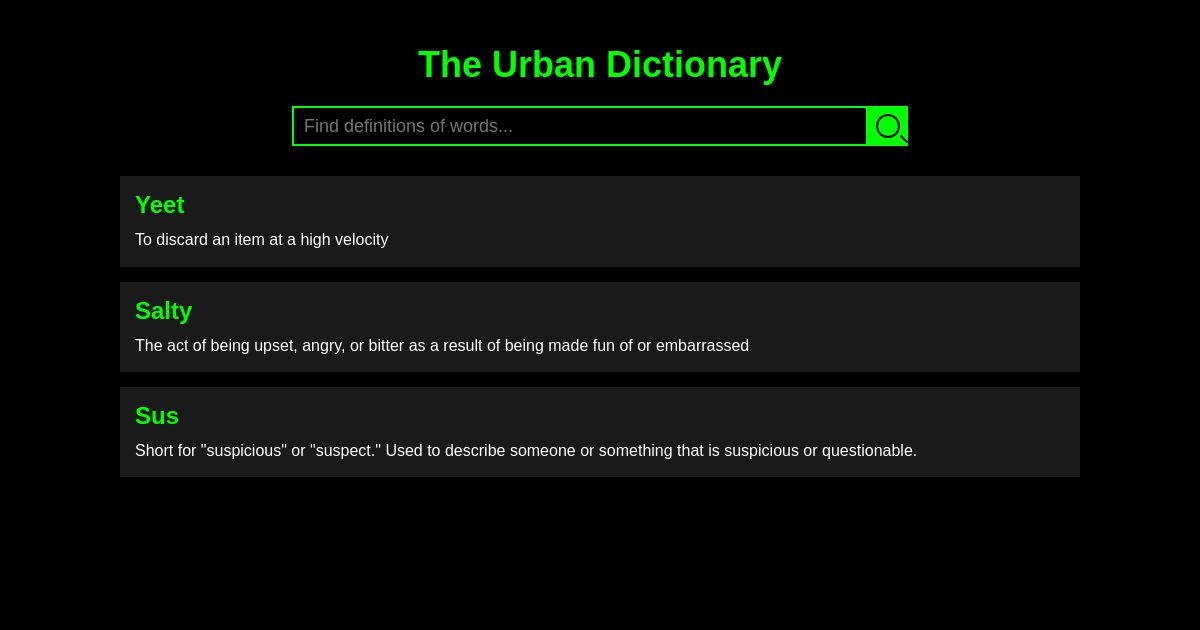 The Urban Dictionary
