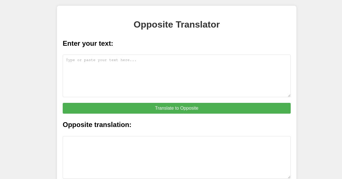 Opposite Translator - WebSim