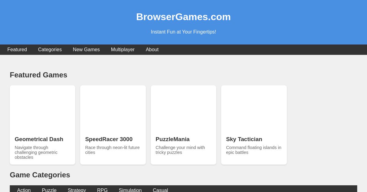 BrowserGames.com - Play Instant Games in Your Browser!