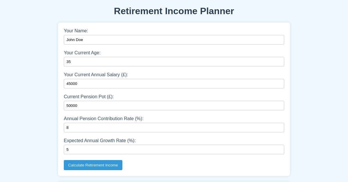Retirement Income Planner - PLSA Standards