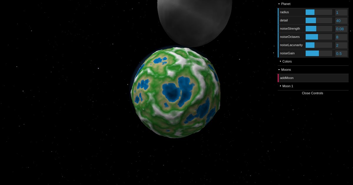 Three.js Planet Maker
