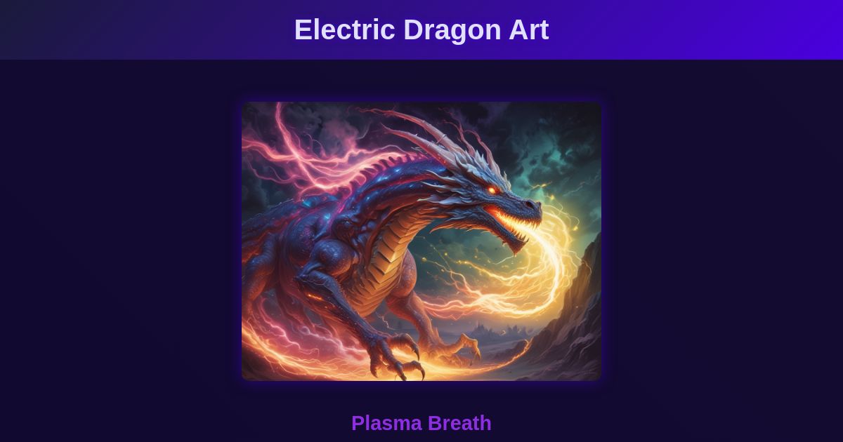 Electric Dragon Art: Plasma Breath sty