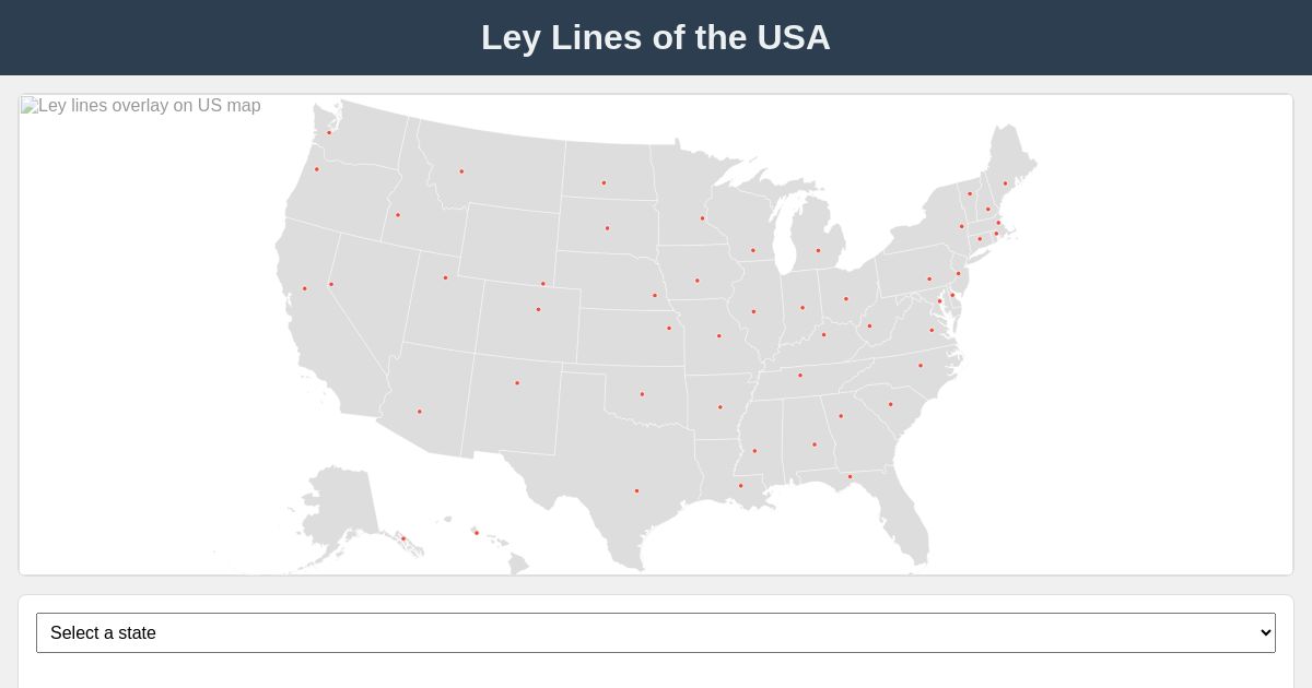 Ley Lines of the USA - Interactive Explorer