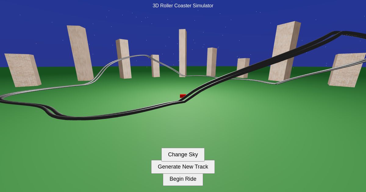 3D Roller Coaster Simulator