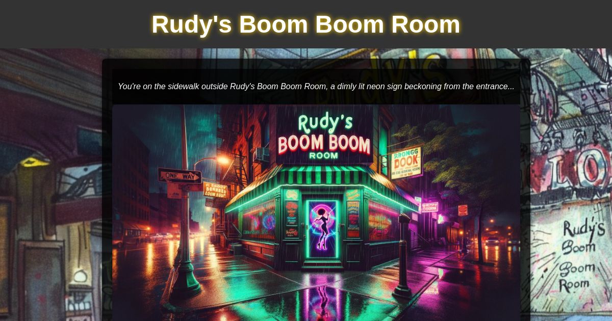 Rudy's Boom Boom Room - RPG Adventure