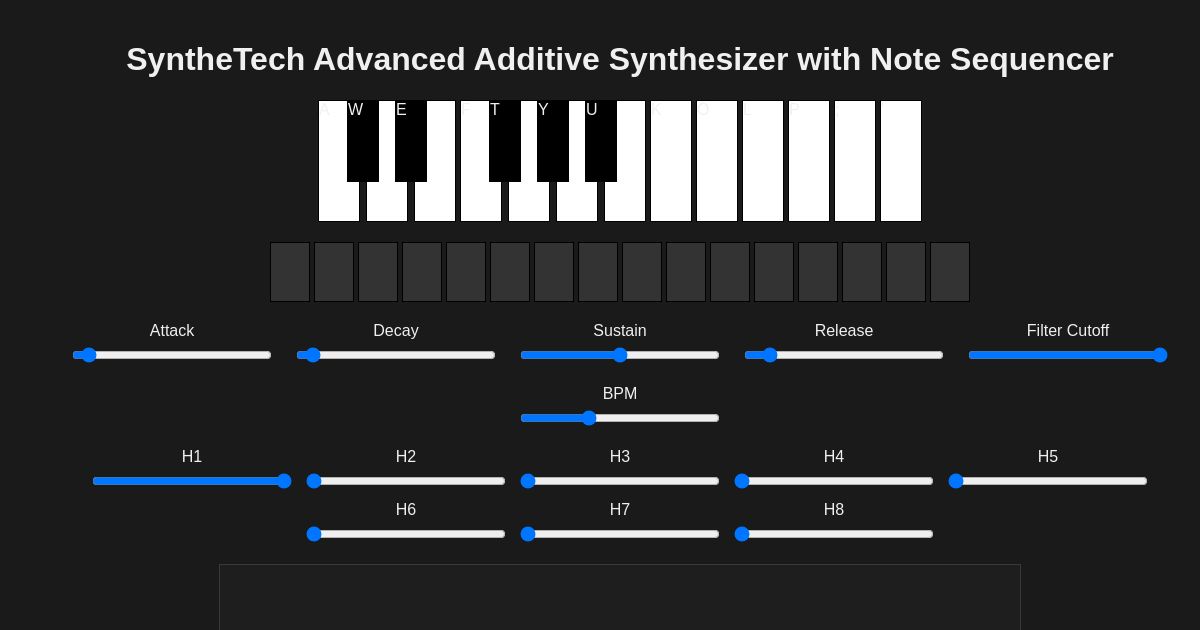 SyntheTech - Advanced Additive Synthesizer with Note Sequencer
