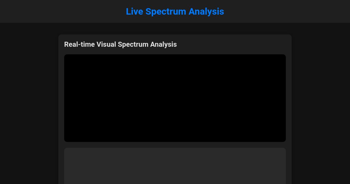 Live Spectrum Analysis - iPhone Camera Visual Spectrum Analyzer (Dark Mode)