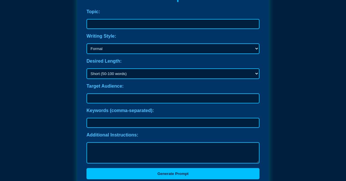 WebSim Prompt Generator