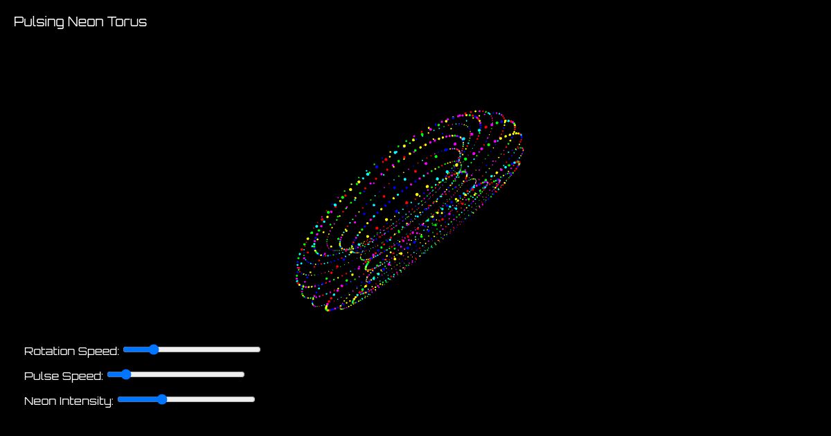 Pulsing Neon Torus