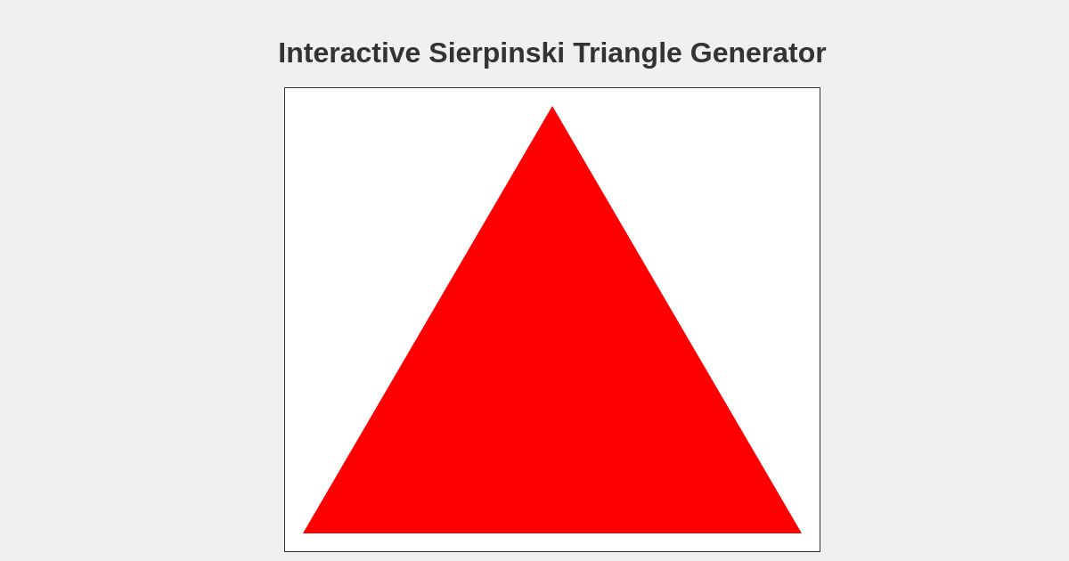 Interactive Sierpinski Triangle Generator