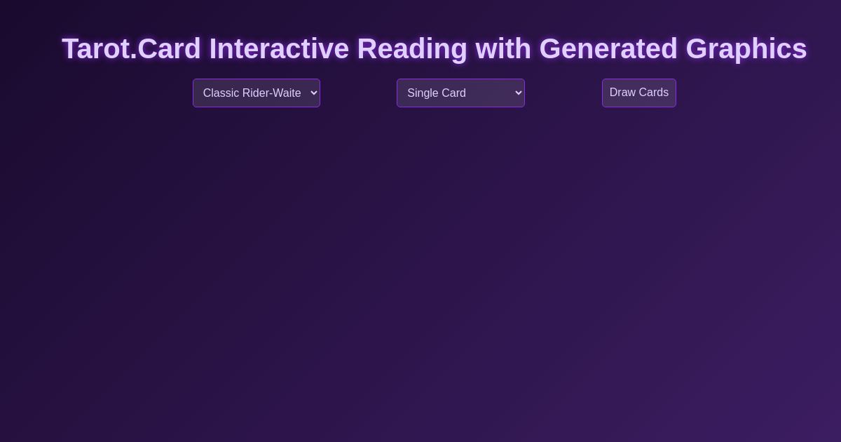 Tarot.Card - Interactive Reading with Generated Graphics