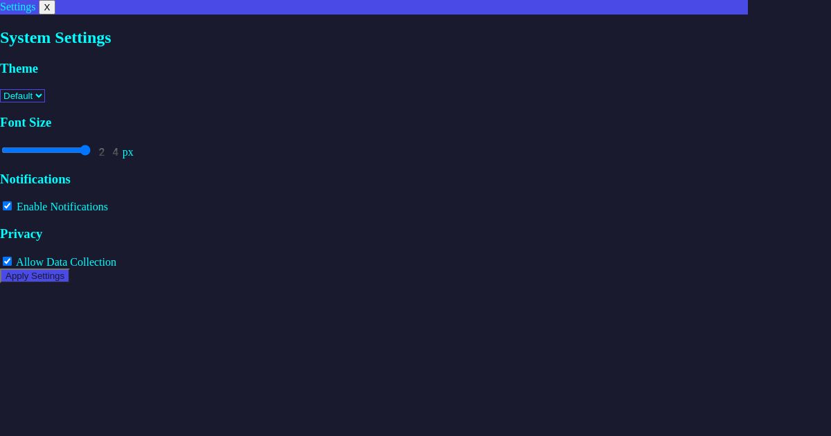 GPT-5 Advanced OS - Settings
