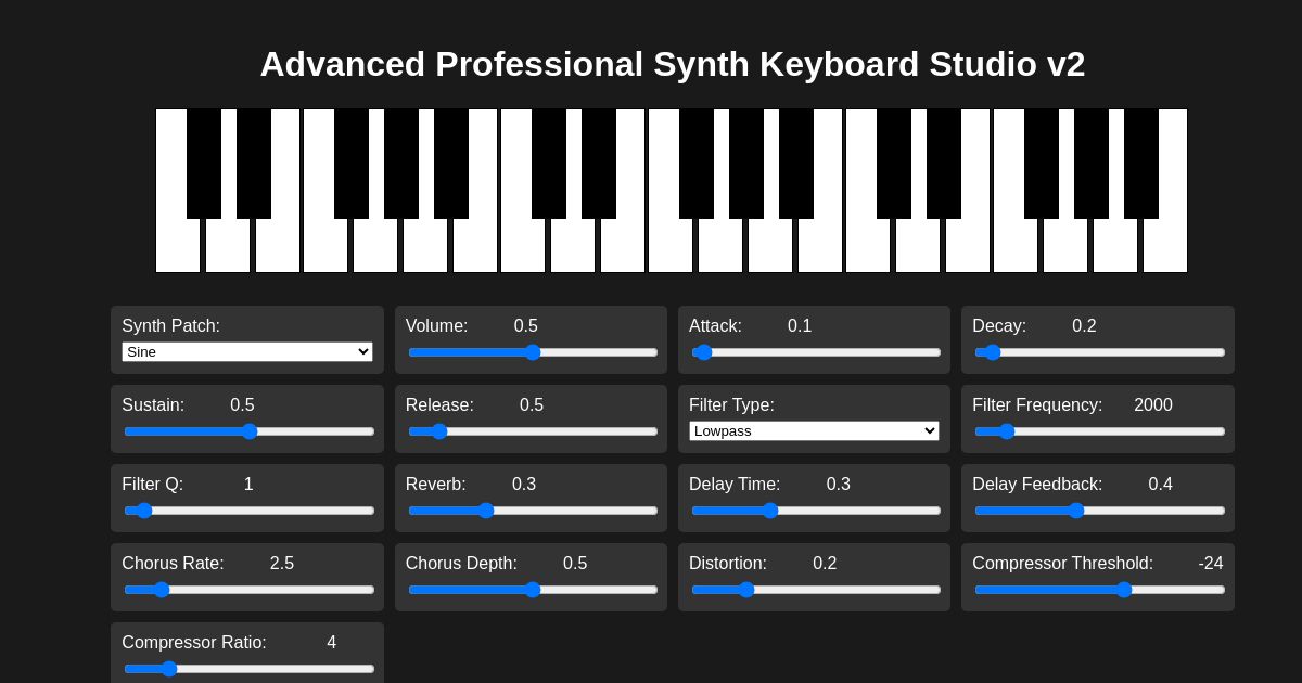 Advanced Professional Synth Keyboard Studio v2
