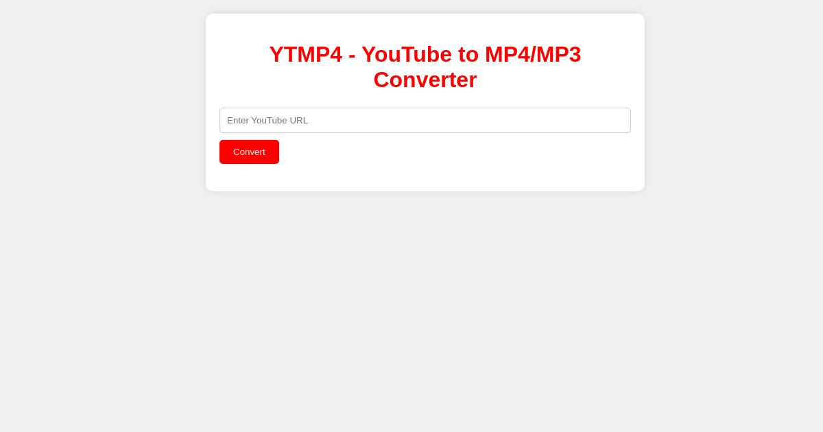 YTMP4 - YouTube to MP4/MP3 Converter