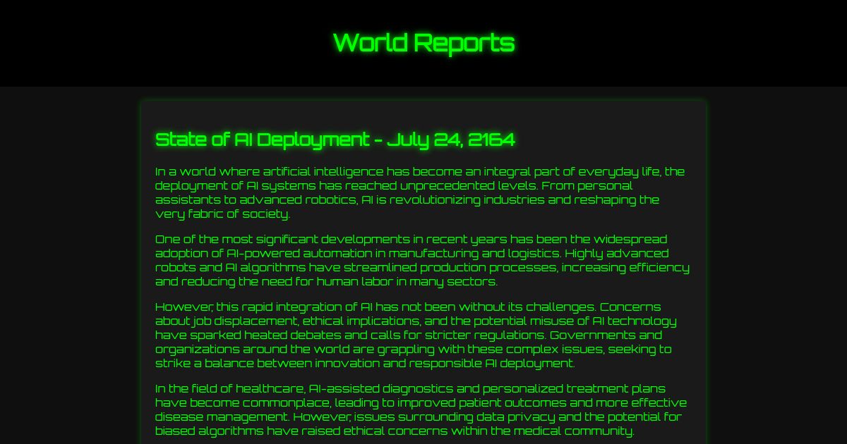 World Reports | State of AI Deployment